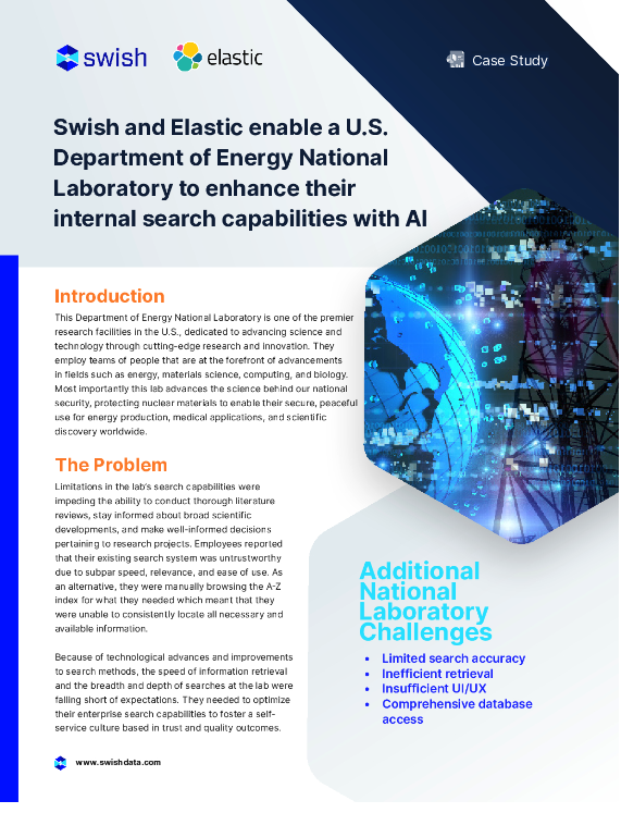 Swish and Elastic enable a U.S. Department of Energy National ...